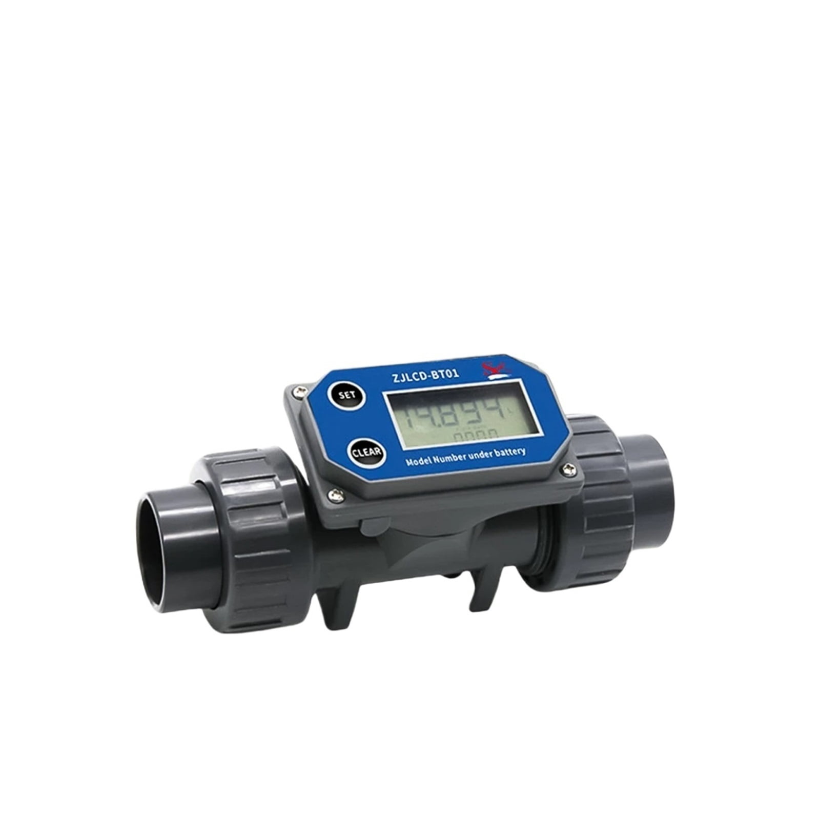 Digital Turbine Flow Meter Electronic LCD Display Flowmeter PVC Pipe Liquid Water for Farm ...