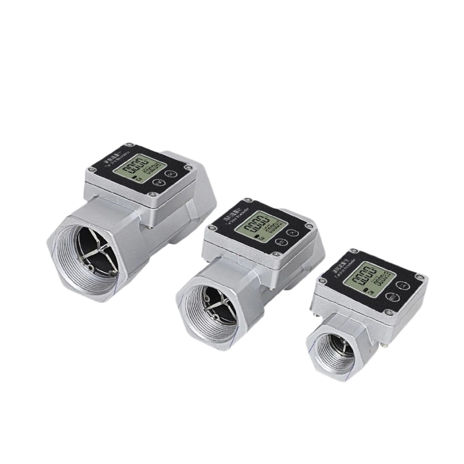 Digital Turbine Flow Meter Stainless Steel 1 1.5 2 Inch Electronic ...