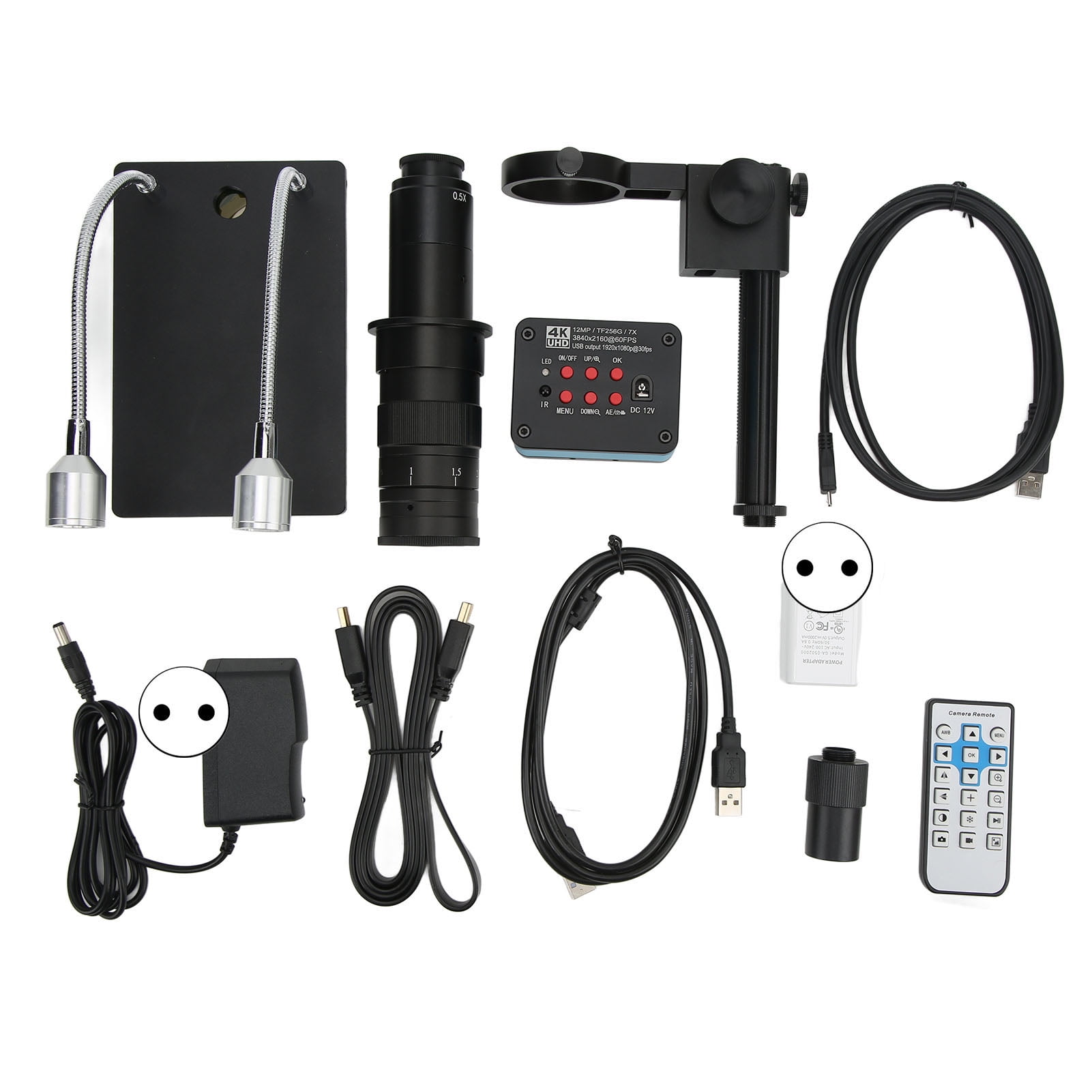 Digital USB Microscope Camera Kit 12 Million Pixels with 180X C Mount ...
