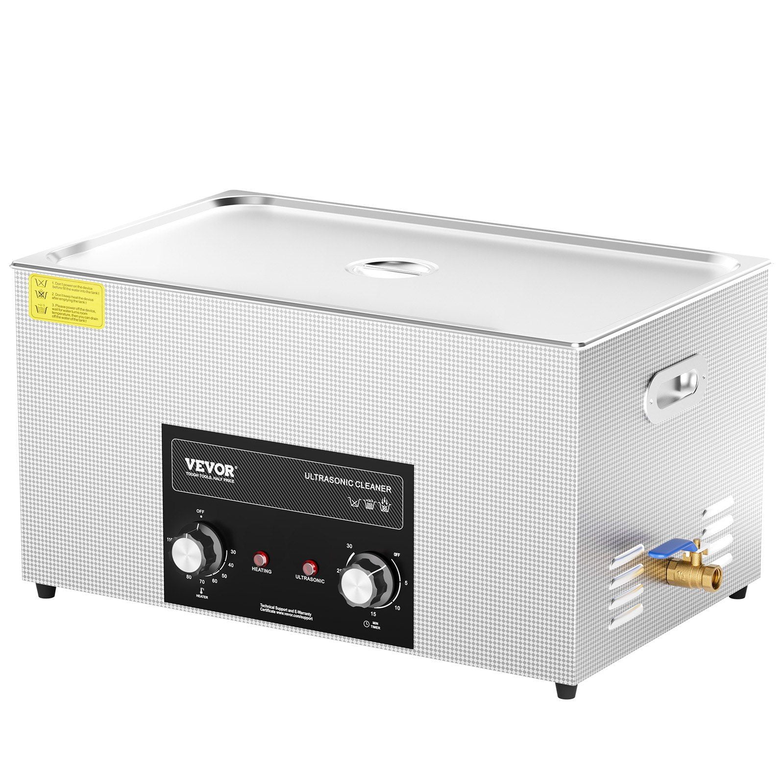 Digital Ultrasonic Cleaner with Heater & Timer, 480W Sonic Cleaning ...