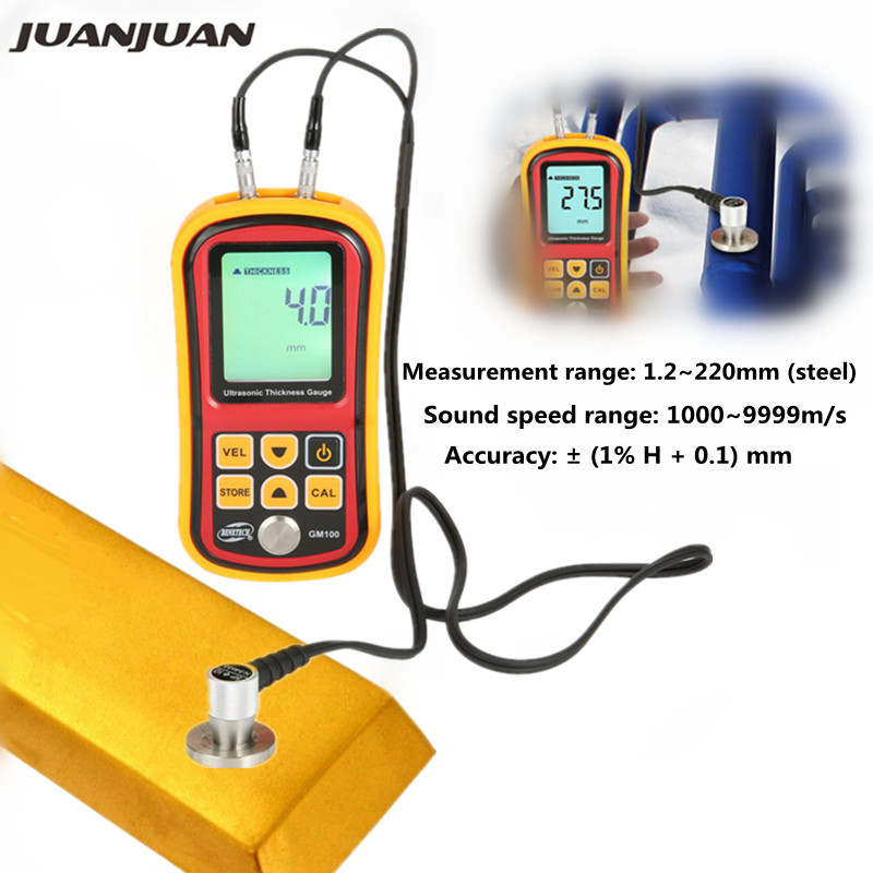 Digital Ultrasonic Thickness Gauge LCD Metal Testering Instruments 1.2 ...