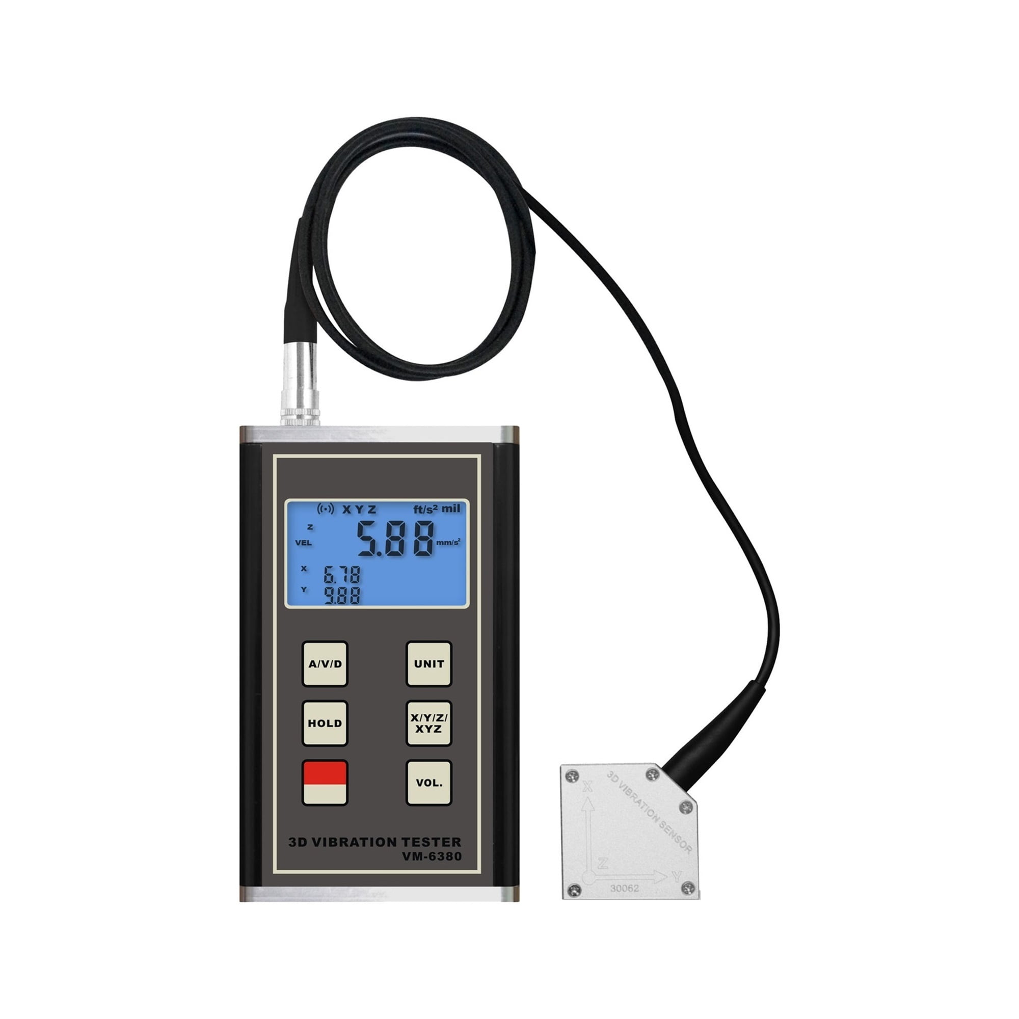 Digital Vibration Analyzer VM-6380 Vibration Meter 10 Hz ~ 1K Hz ...