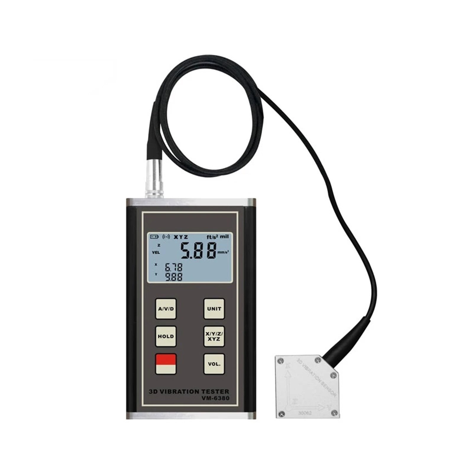 Digital Vibration Meter VM6370 Vibrometer VM6380 With High Precision ...