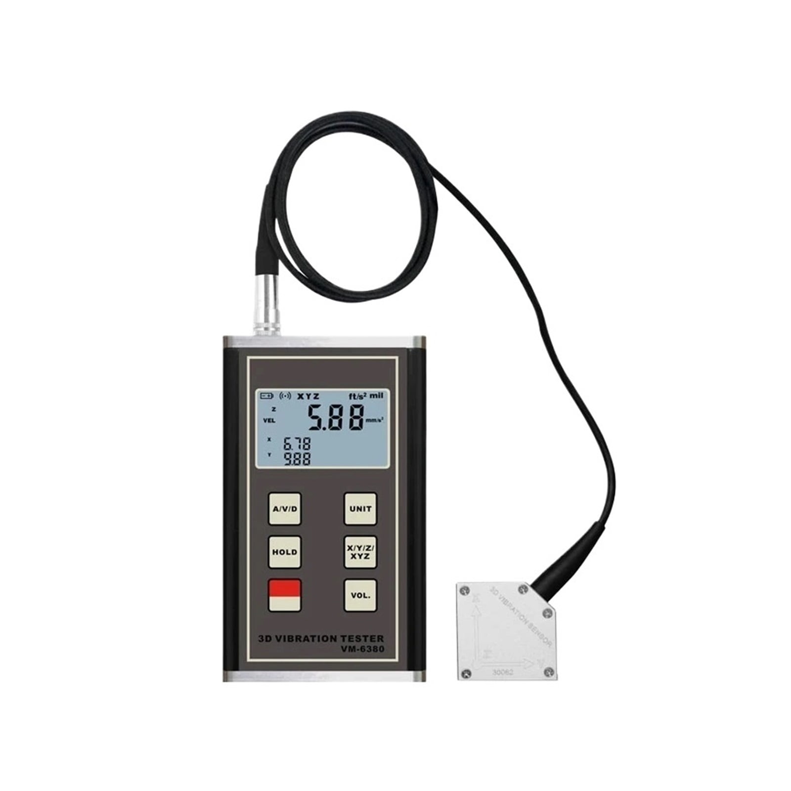 Digital Vibration Meter VM6370 Vibrometer VM6380 With High Precision ...