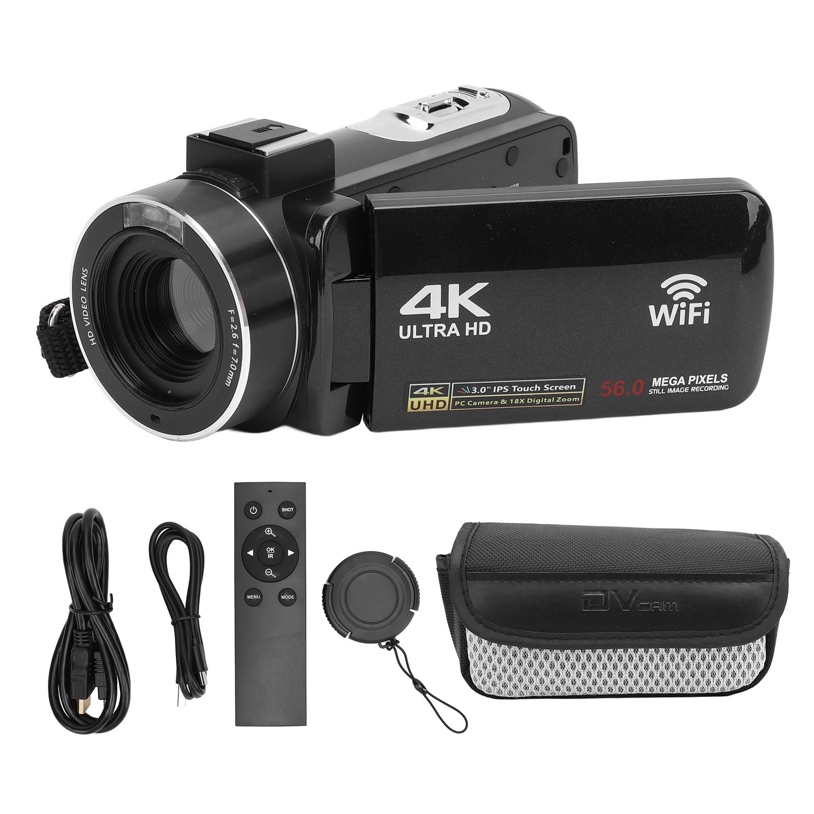 Digital Video Camera, Video Camera Camcorder 4K 56MP HD Selfie Support ...