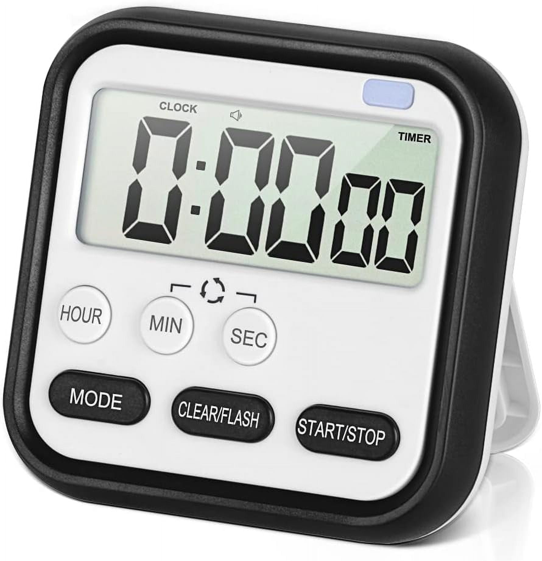 Digital Visual Timer 24-Hours Magnetic Clock Stopwatch Count-Up & Count Down Timer with Large ...