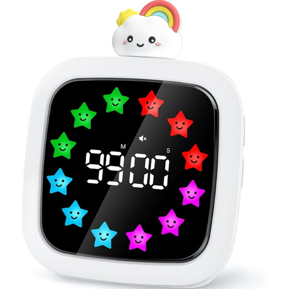 Digital Visual Timer for Kids, Rechargeable 99-Minute Silent Countdown ...