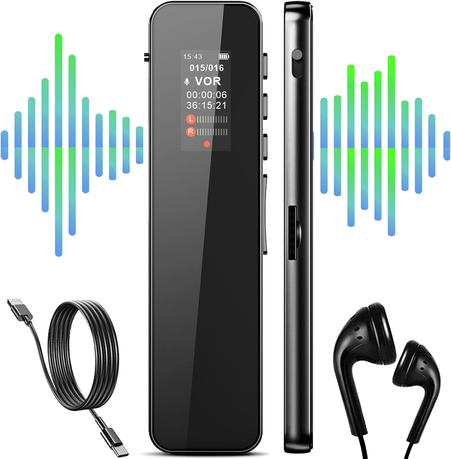 Digital Voice Recorder-68GB Voice Activated Recorder with Playback ...