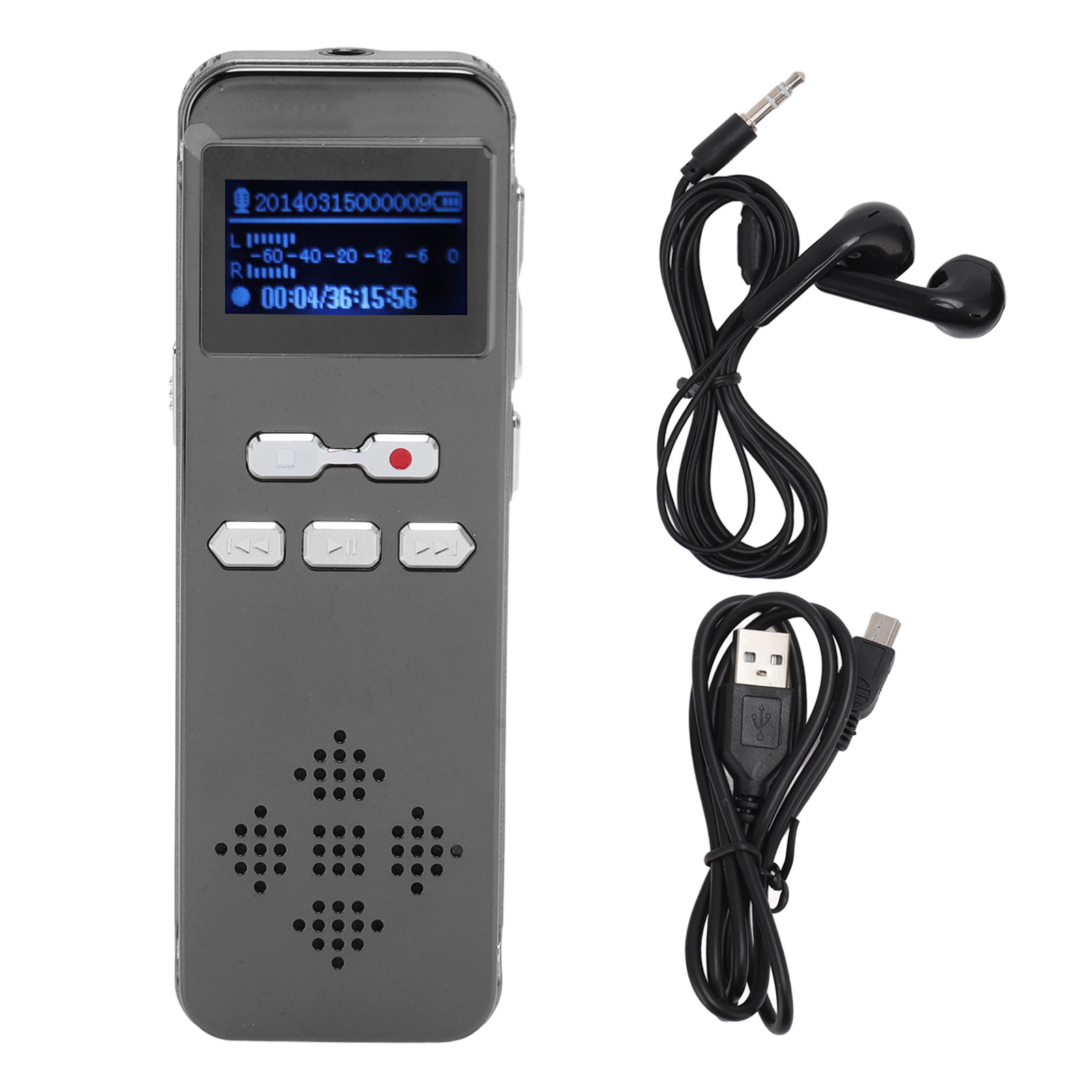 Digital Voice Recorder Dual Mic Stereo Sound Professional Noise ...