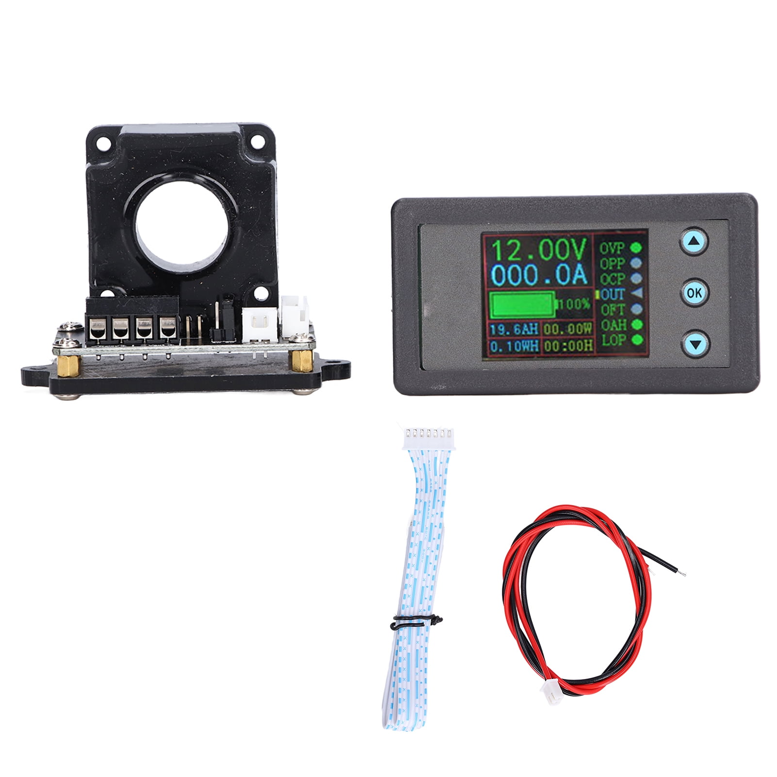 Digital Voltmeter Ammeter Battery Monitor, Multimeter Voltage Current ...