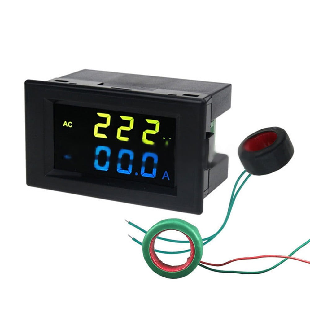 Digital Voltmeter Ammeter Dual Led Voltage Current Meter Volt Detector ...
