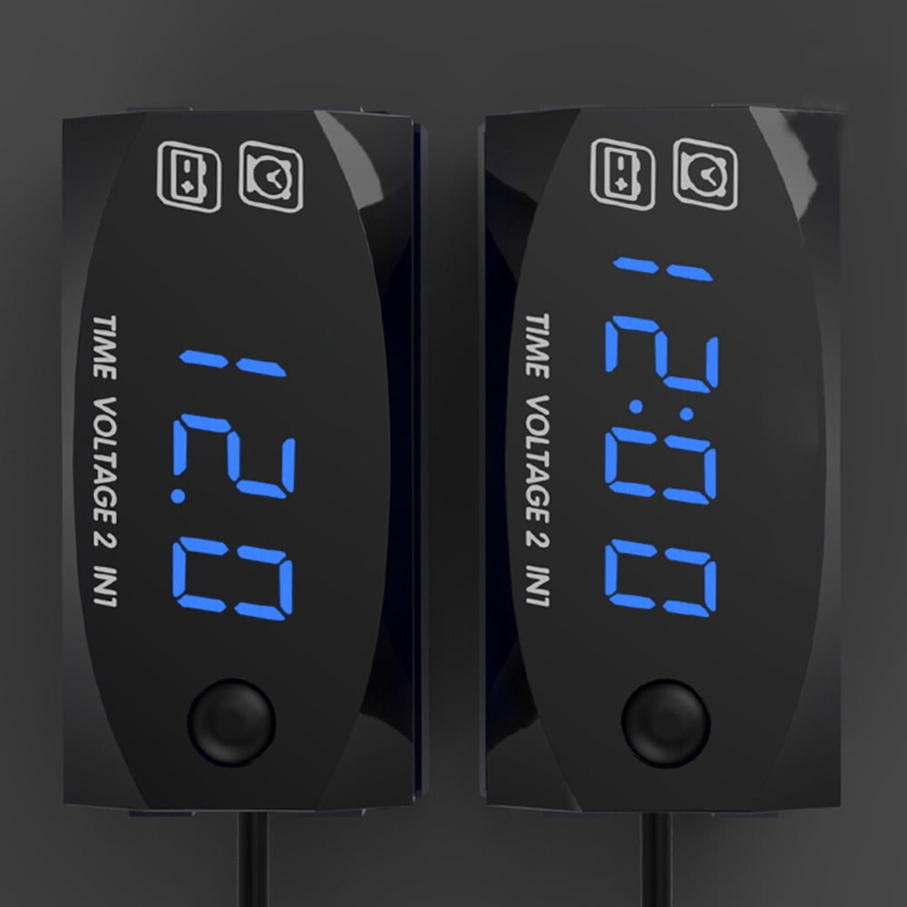 Digital Voltmeter,Time Clock Tester Battery Moniter 6v-30v 2 In 1 Time ...
