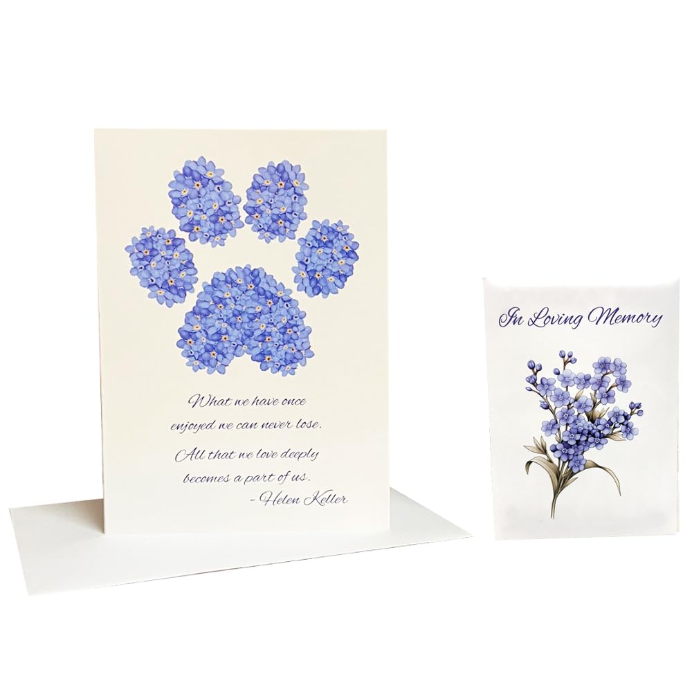 Digital Voyager Pet Sympathy Card & Seed Packet Memorial Gift Set (In ...