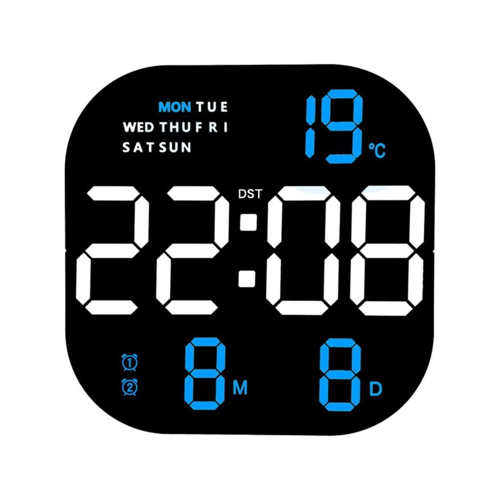 Digital Wall Clock, 10.5" LED Digital Alarm Clock Large Display with ...