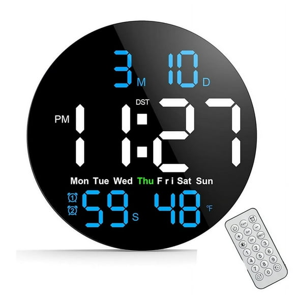 Digital Wall Clock Seconds