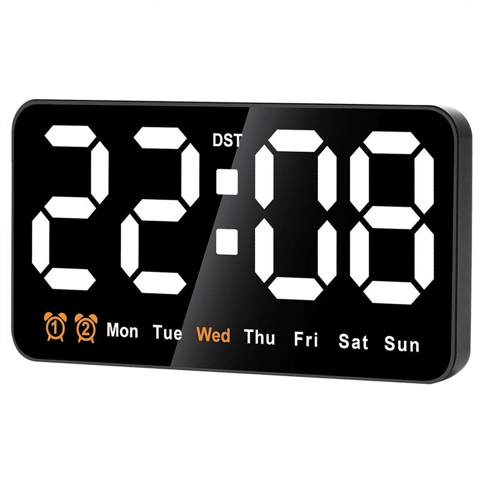 Digital Wall Clock, 9Inch LED Clock Large Display with 12/24H, Big ...