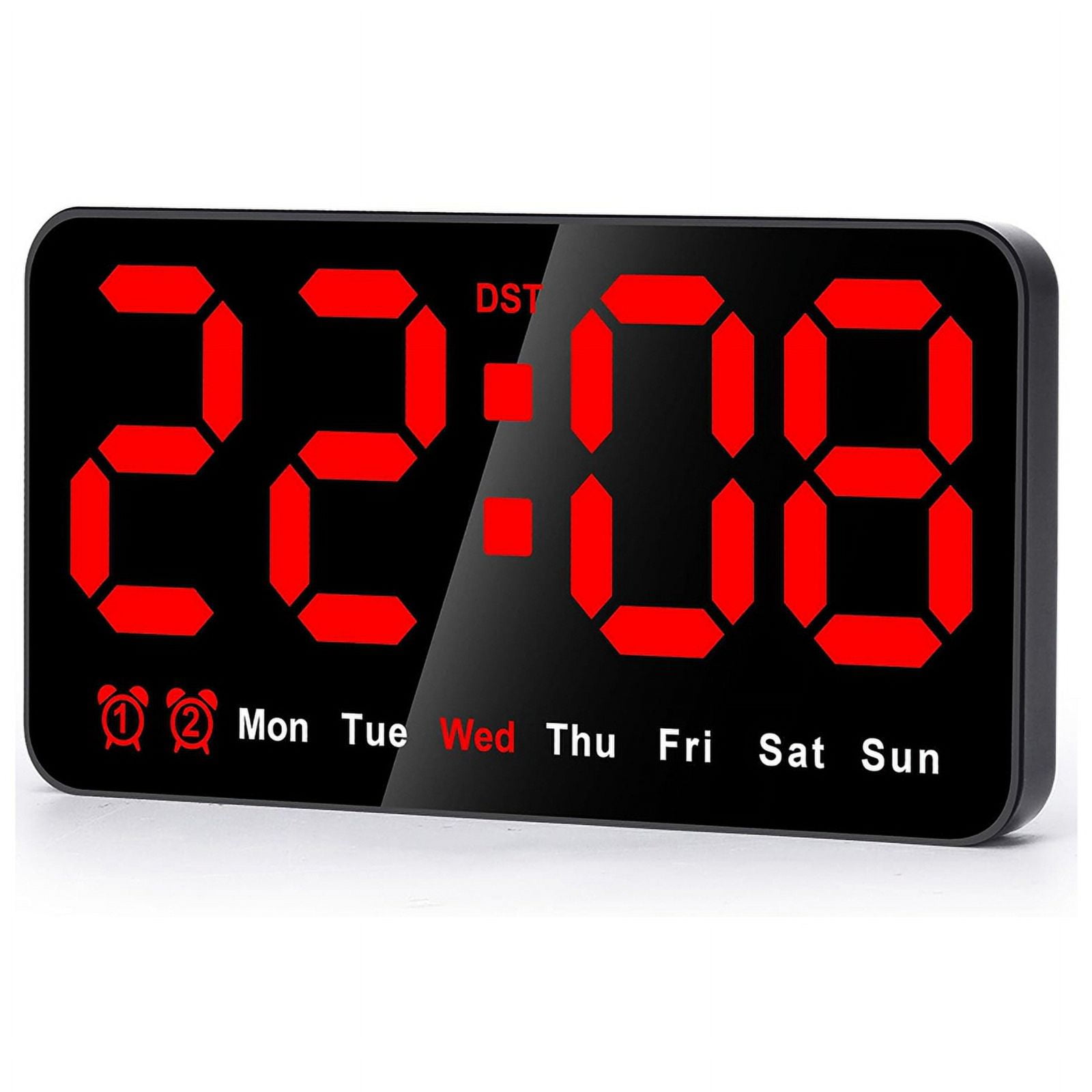 Symkmb Battery Powered Digital Wall Clock, 9Inch LED Display with Large ...