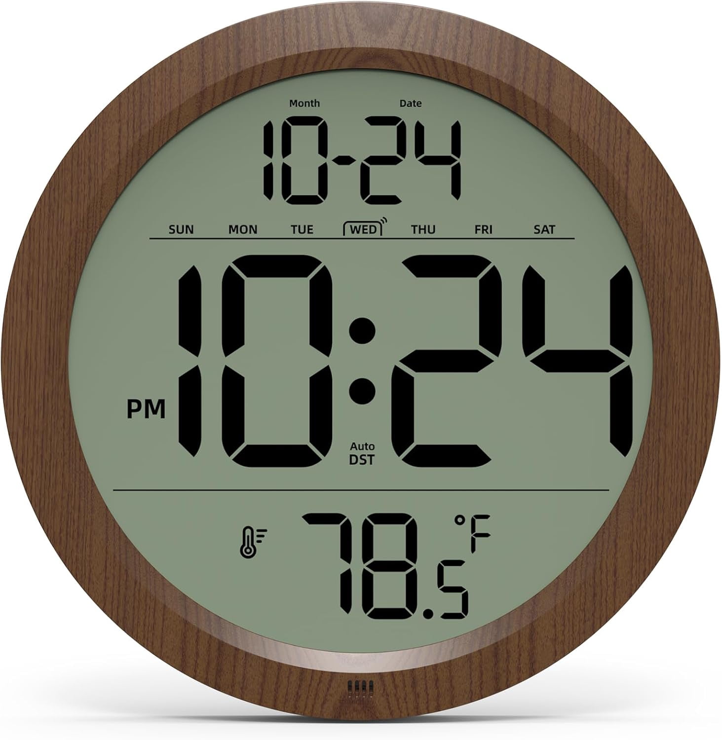 Digital Wall Clock Battery-Operated, 8 Inch Small Decorative Modern ...