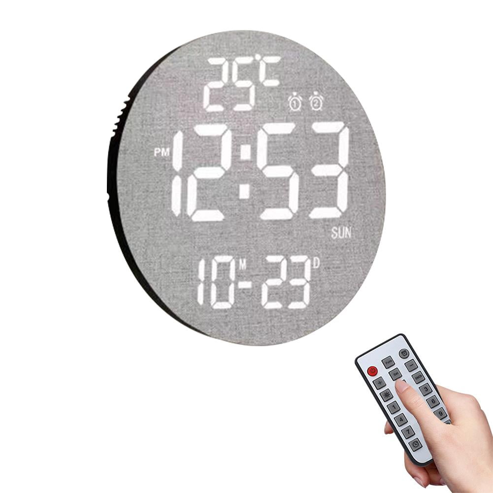 Digital Wall Clock, Digital Clock Adjustable Brightness LED NEW Display ...