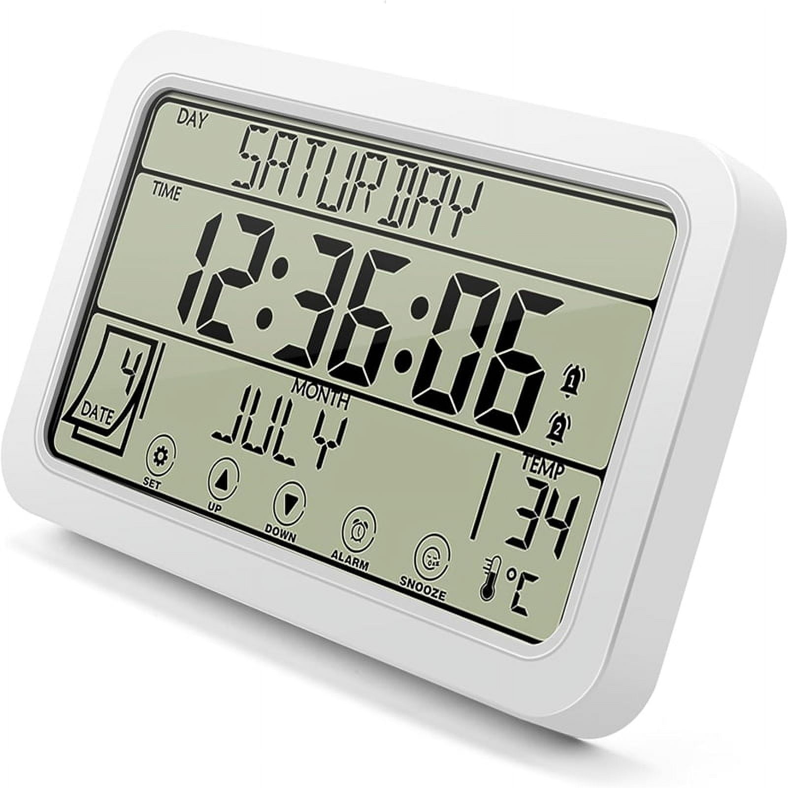 Digital Wall Clock, Digital Clock Battery Operated, 8 Inch Desk Clock ...