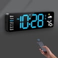 Digital Wall Clock, Digital Clock Large Display with Remote Control ...