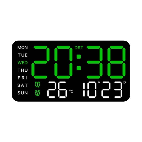 Digital Wall Clock, Digital Clock Large Display with Remote Control ...