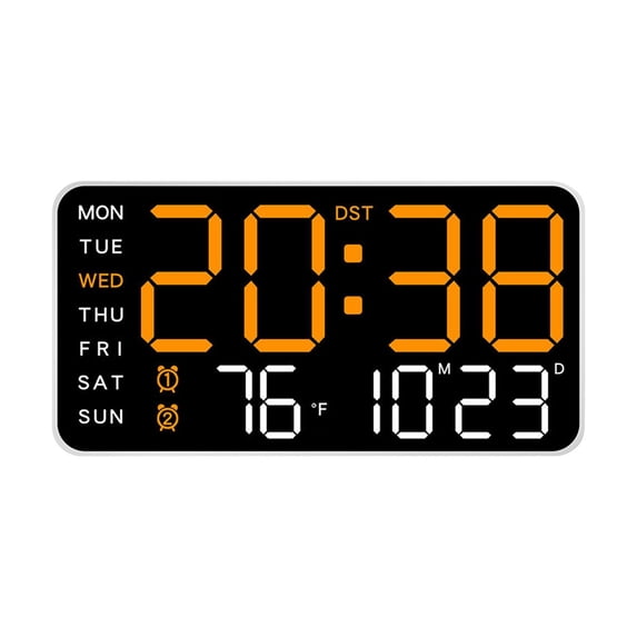 Digital Wall Clock, Digital Clock Large Display with Remote Control ...