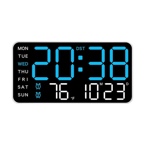 Digital Wall Clock, Digital Clock Large Display with Remote Control ...