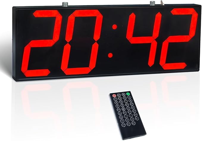 Digital Wall Clock with Double Sided Display, Large LED Clock with ...