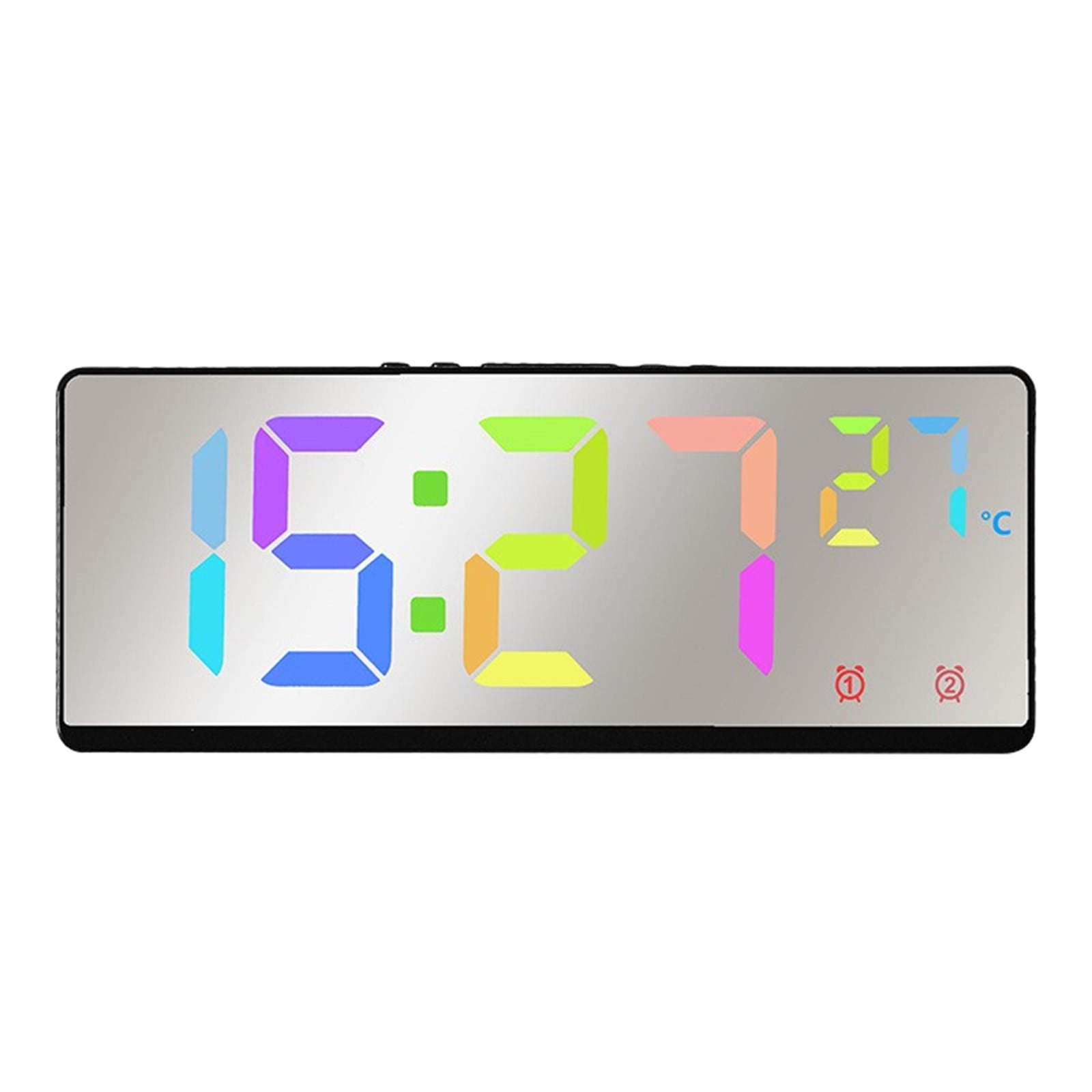 Digital Wall Clock,Large Digital Clock with Temperature, Date, Auto DST ...