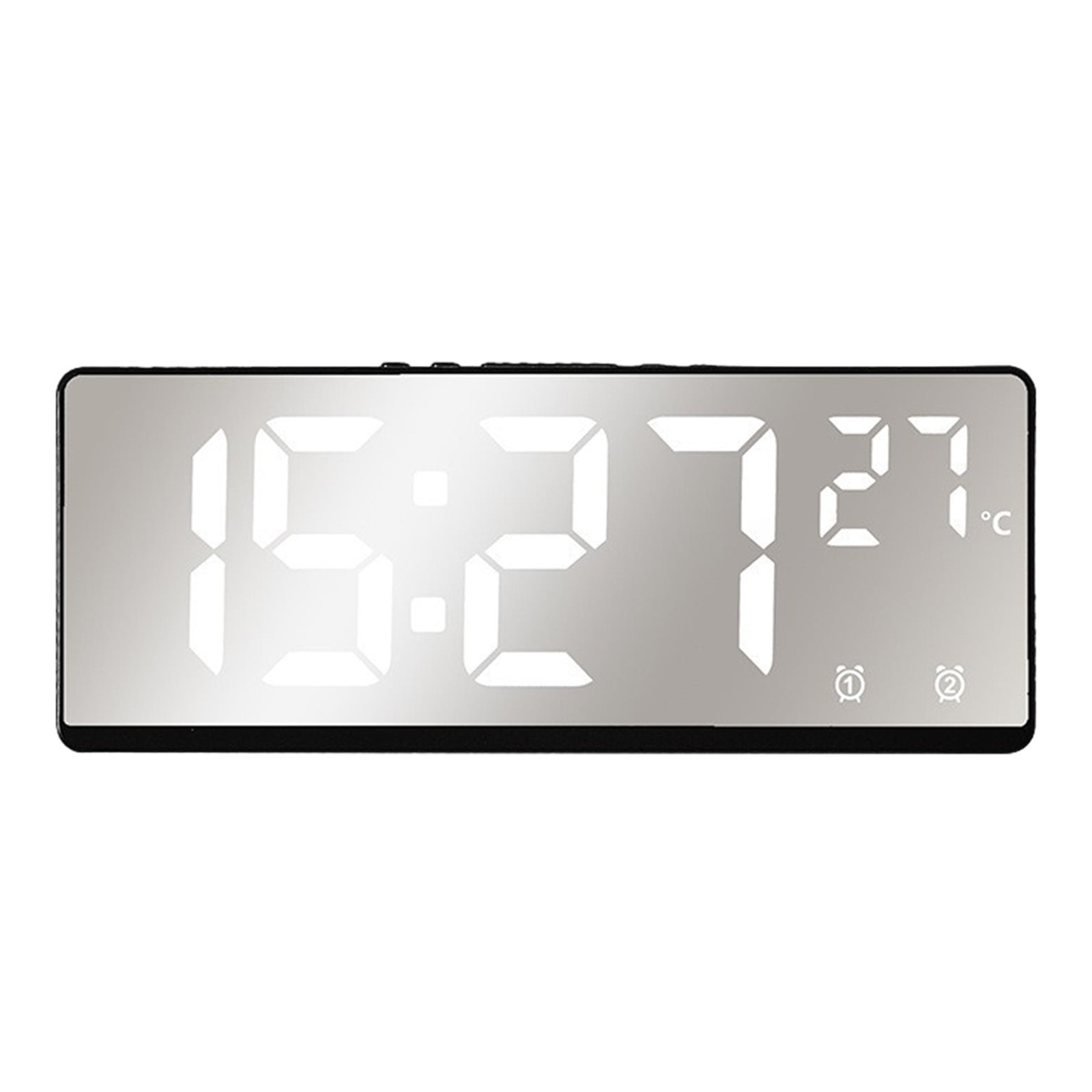 Digital Wall Clock,Large Digital Clock with Temperature, Date, Auto DST ...
