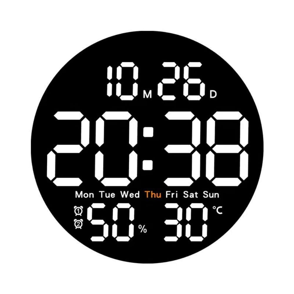 Digital Wall Clock Large Display, Led Wall Clock with Remote Control ...
