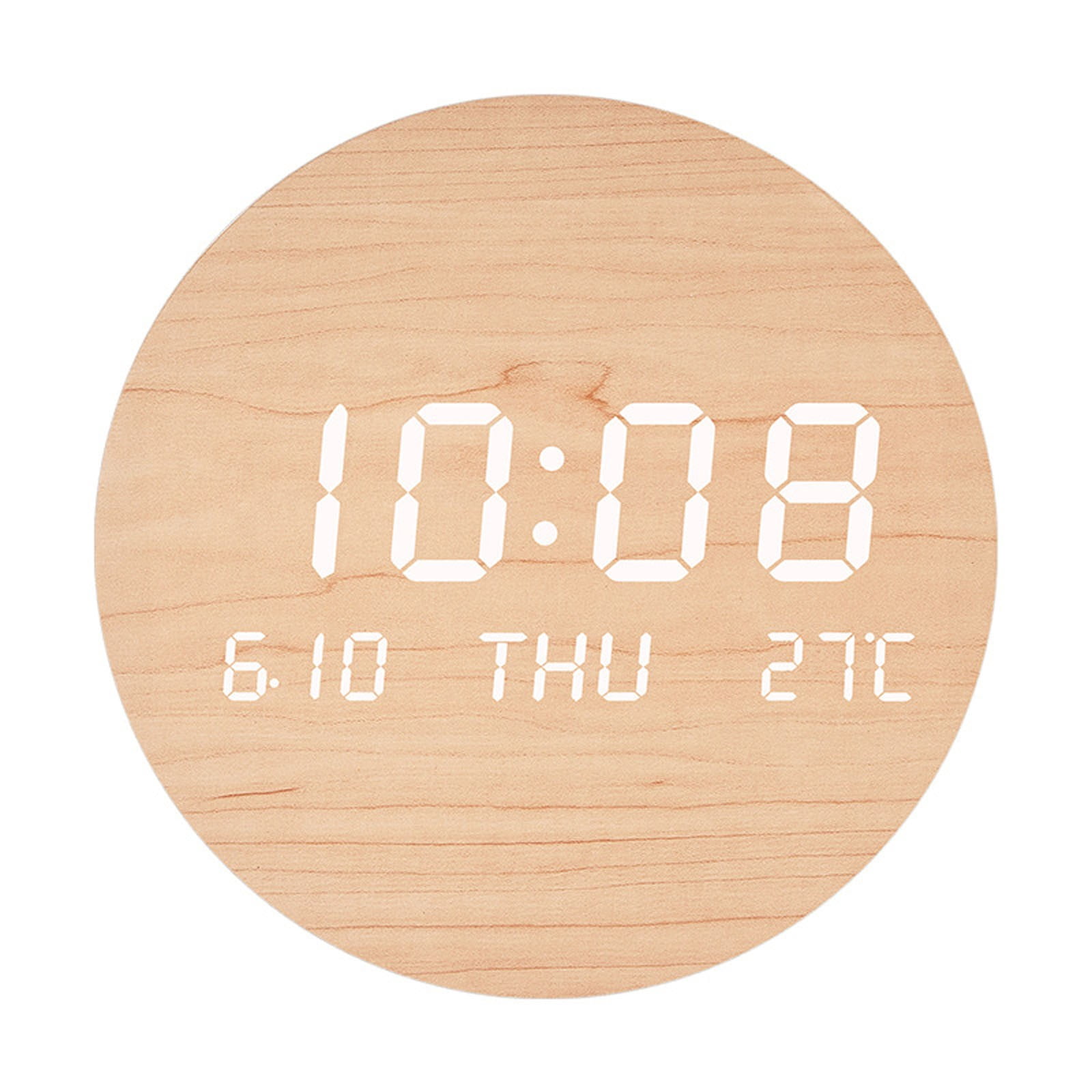 Digital Wall Clock Large Display Material Battery Operated Silent Non ...