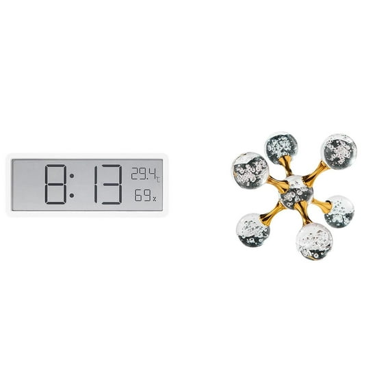 Digital Wall Clock Sphere Figurine Desktop Ornament Modern ...