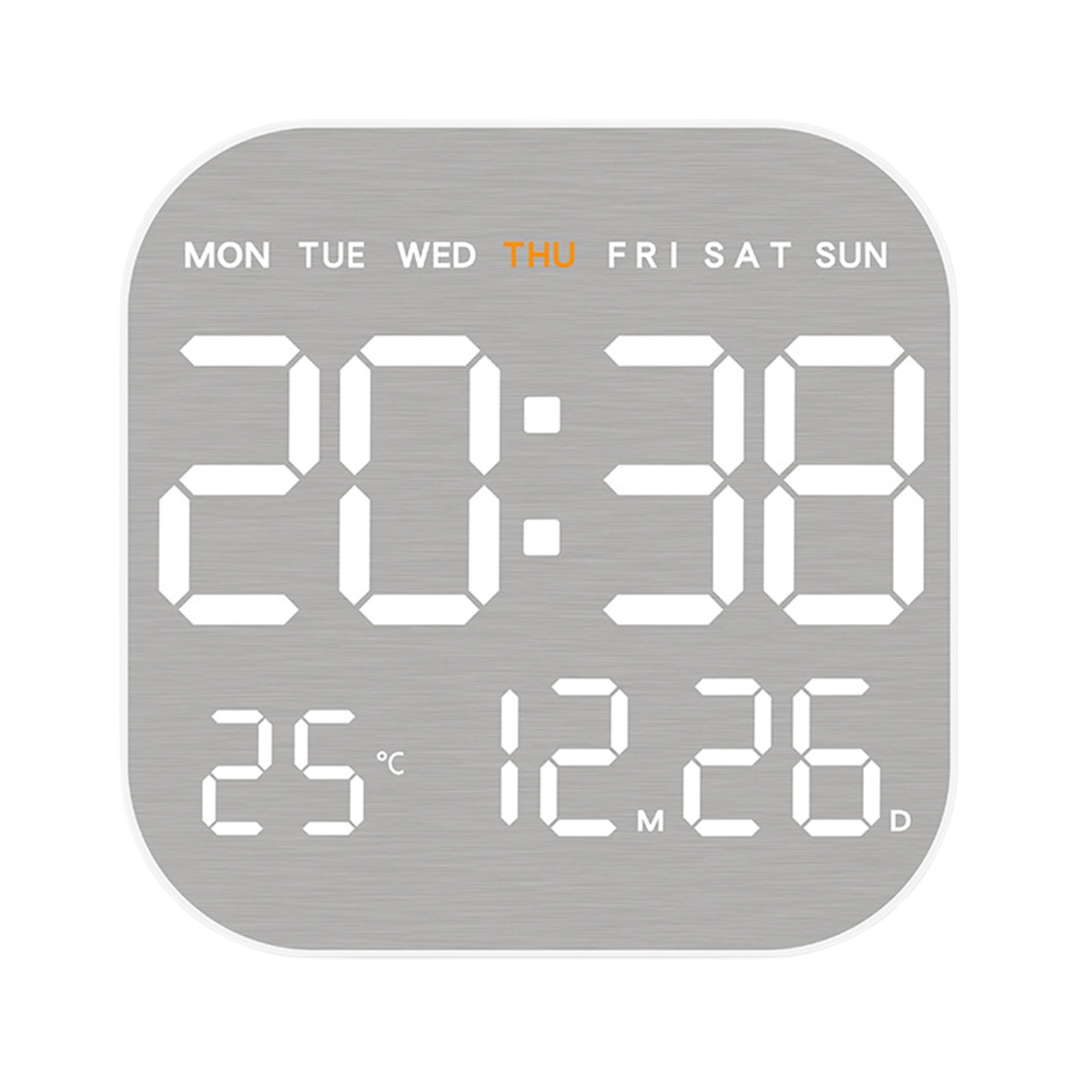 Digital Wall Clock with Remote Control Large Display 12/24Hr Plug-in ...