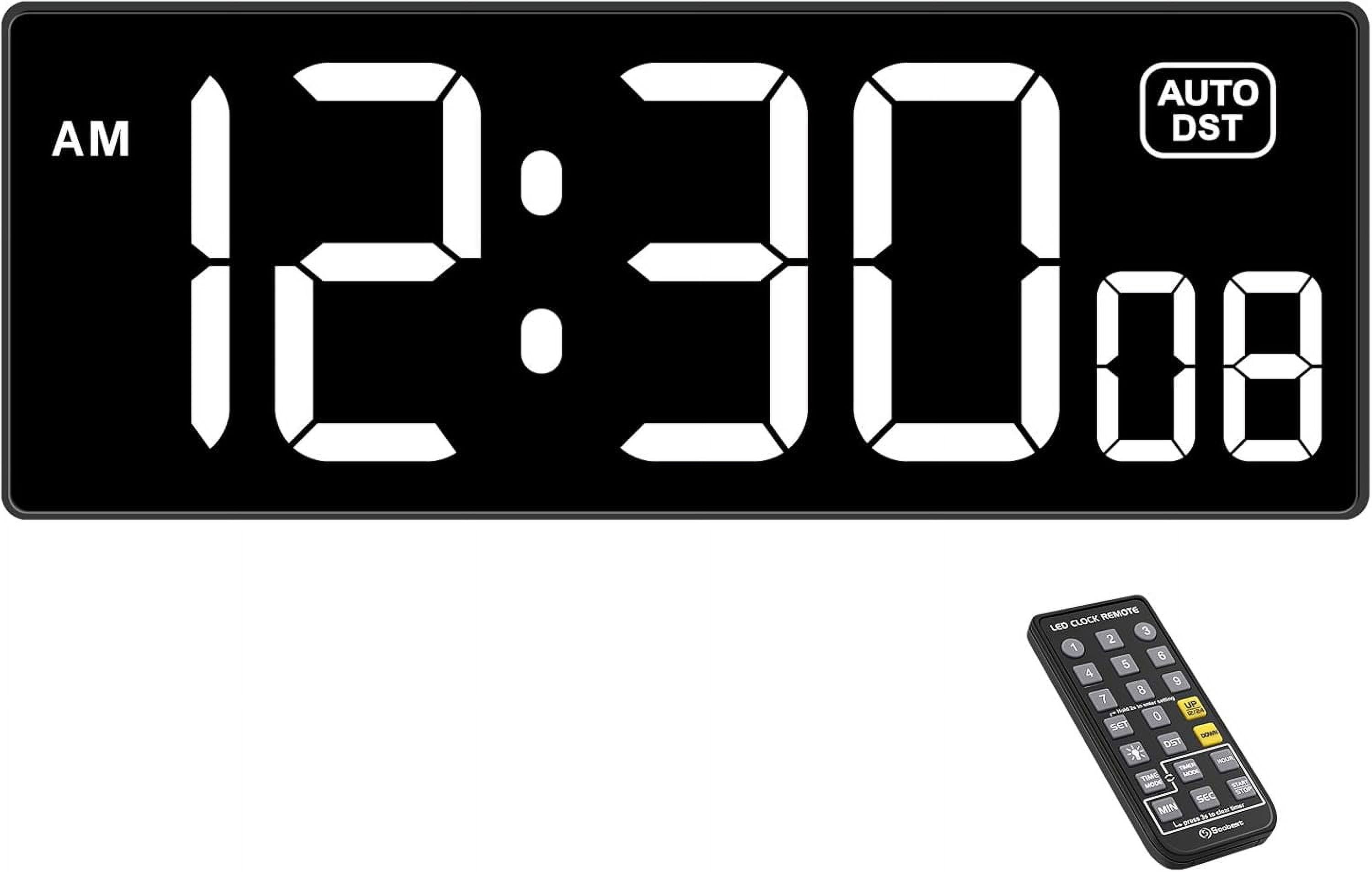 Digital Wall Clock with Seconds for Gym, Remote Countdown Timer Large ...
