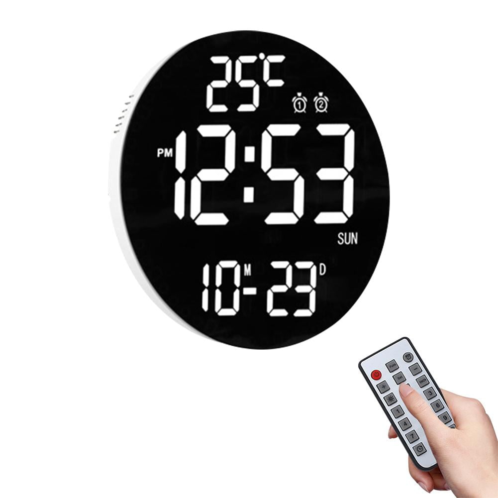 Digital Wall Clocks, Digital Clock Adjustable Brightness Large LED ...
