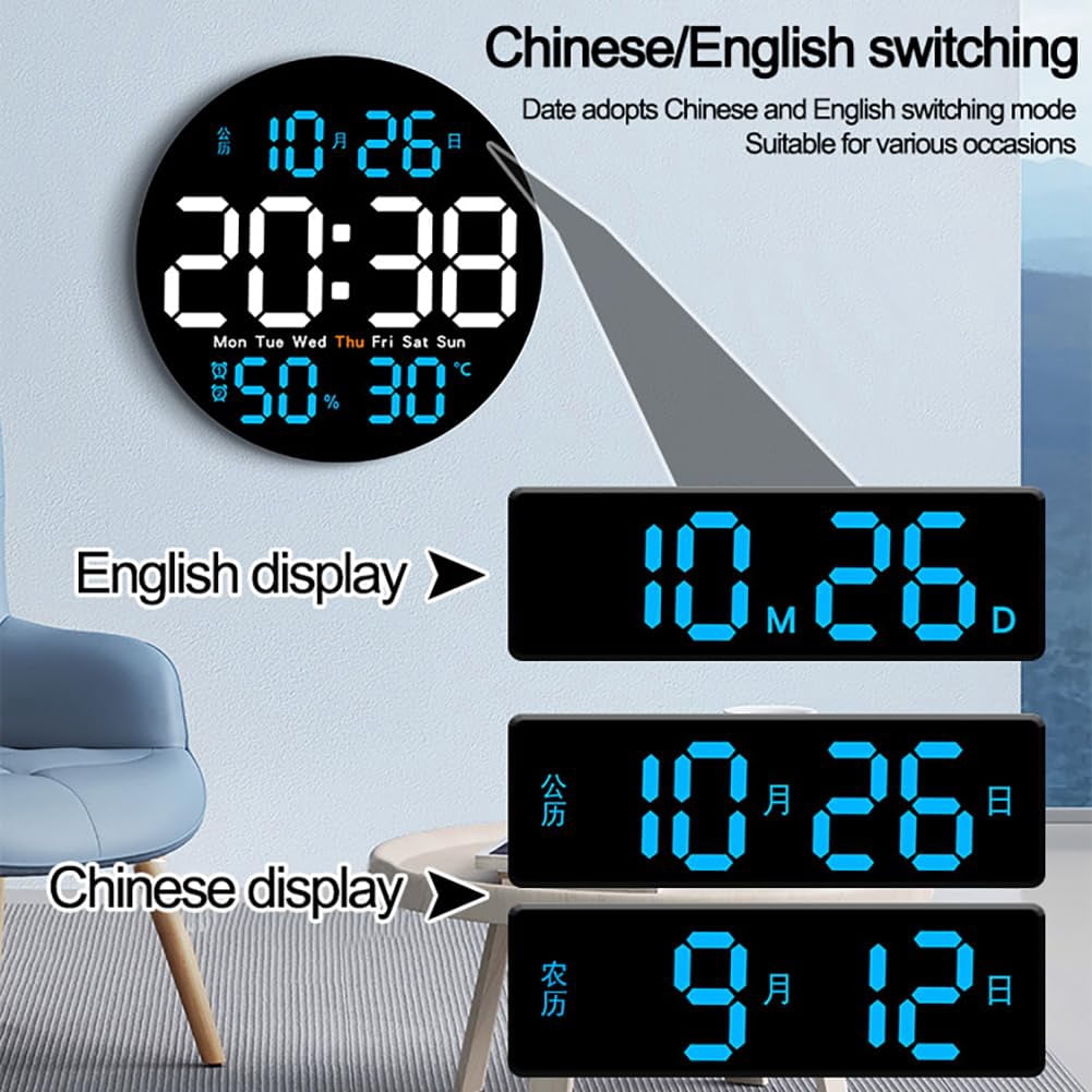 Digital Wall Clocks Large Screen With Timing Countdown Function For ...