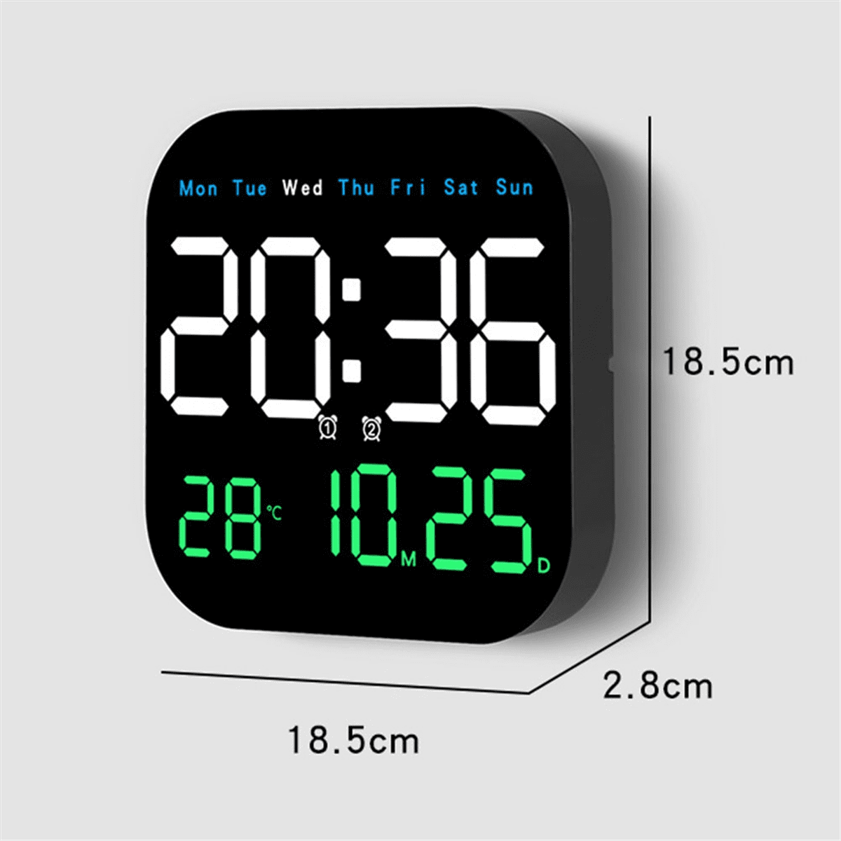Digital Wall Clocks Temperature Date Week Dispaly Electronic Table ...