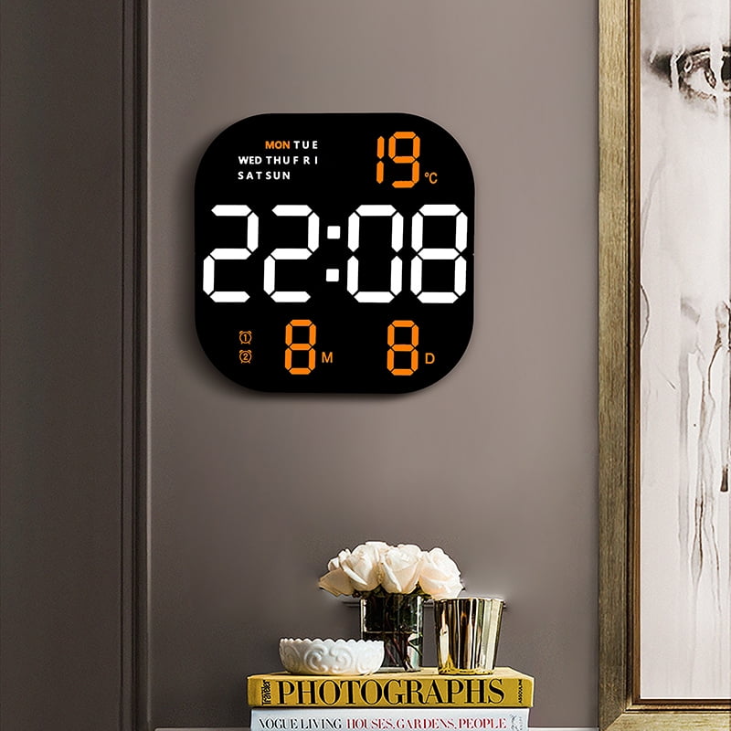 Digital Wall Clocks Temperature Date Week Dispaly Electronic Table ...