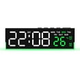 Digital Wall Mount Clock with Countdown Timer,Ambient Light Temperature ...