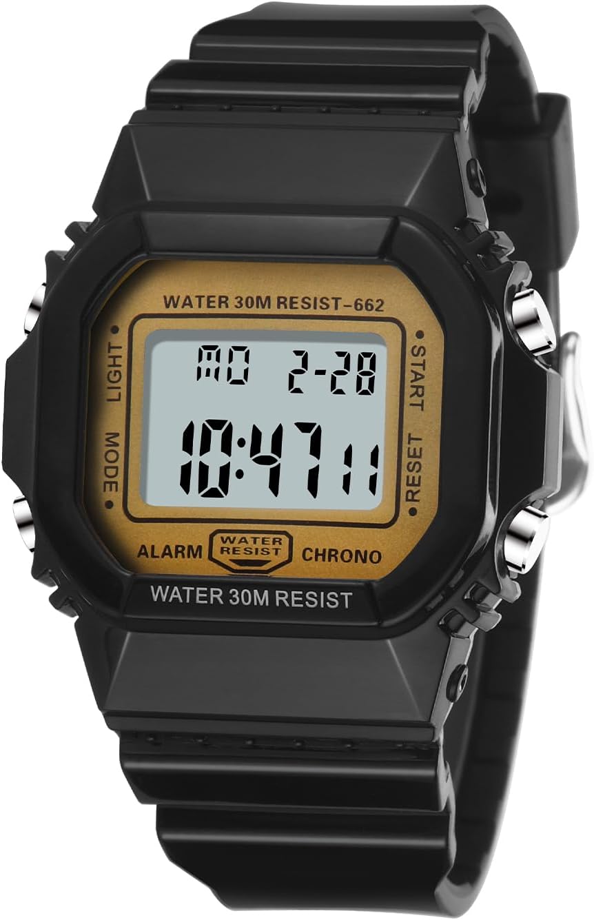 Digital Watch for Men Women Waterproof Outdoor Military Sports Timer ...