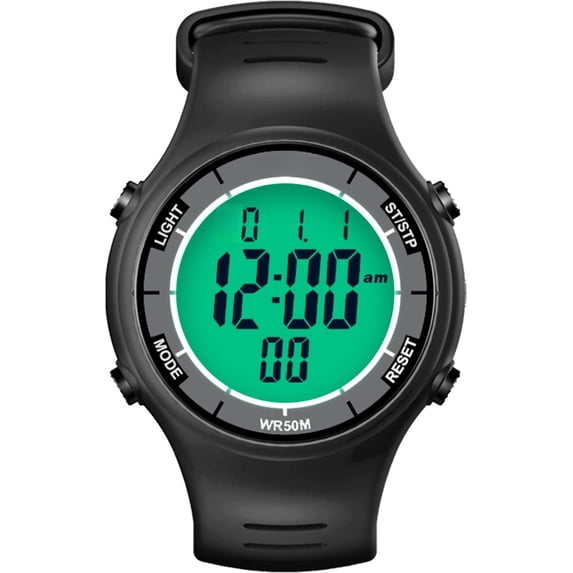 Digital Watch with Stopwatch Countdown Timer EL Backlight,-Thin Large ...