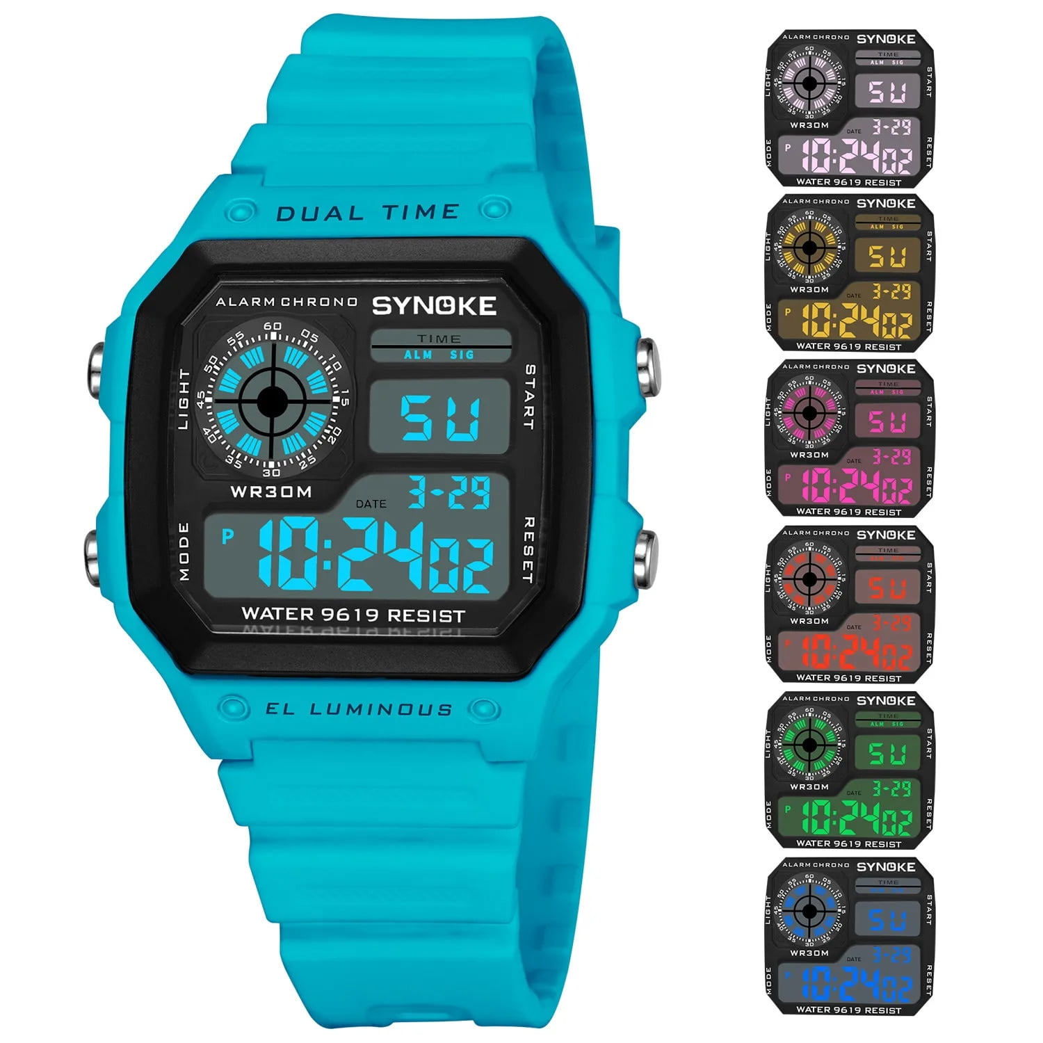 Digital Watches For Men Military Wristwatches Black Sports Watch Men ...
