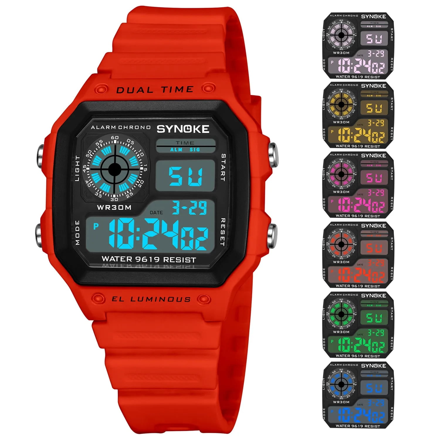 Digital Watches For Men Military Wristwatches Black Sports Watch Men ...