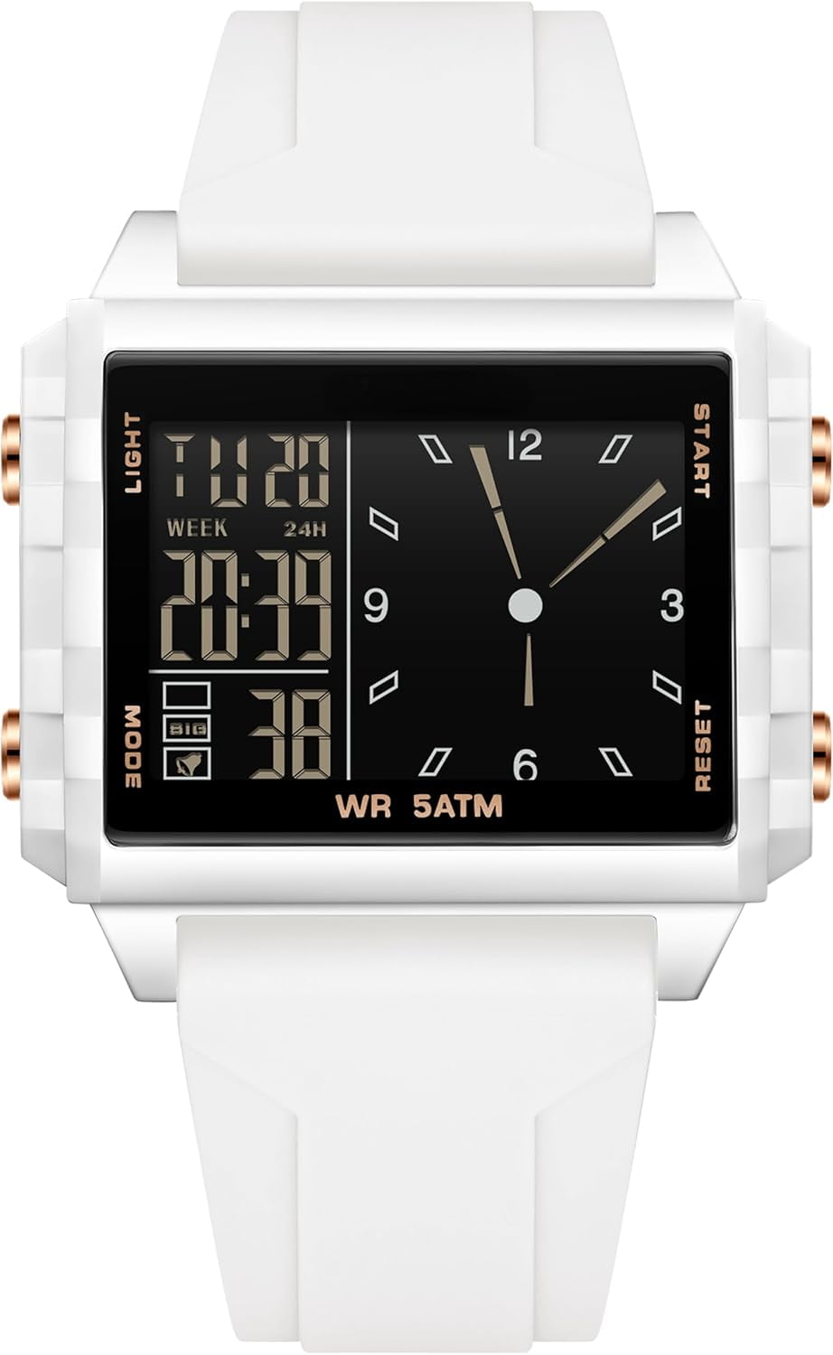 Digital Watches for Men Women Waterproof Unique Rectangle Watch ...