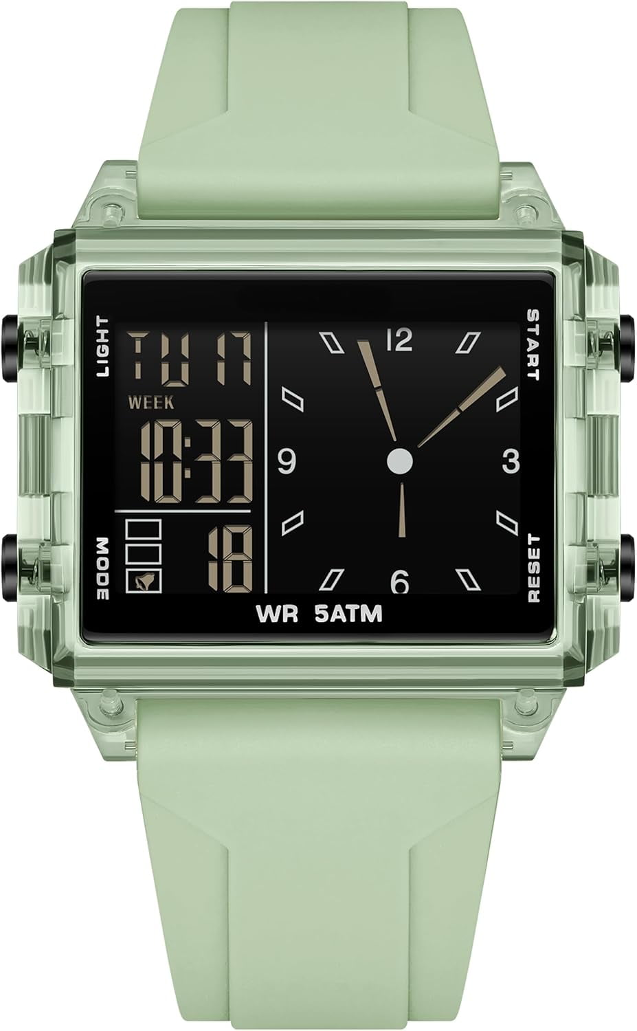 Digital Watches for Men Women Waterproof Unique Rectangle Watch ...