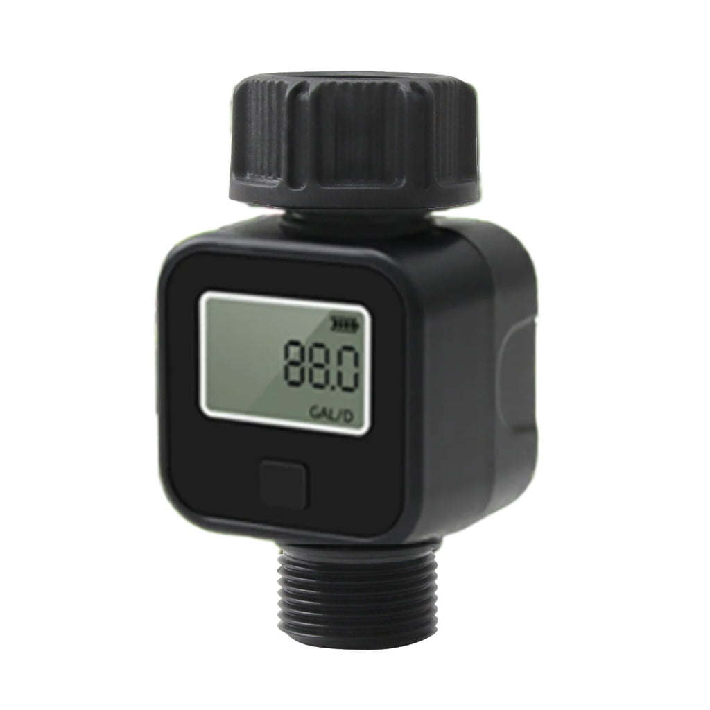 Digital Water Flow Meter Standard 3/4" Hose Water Meter For Outdoor ...