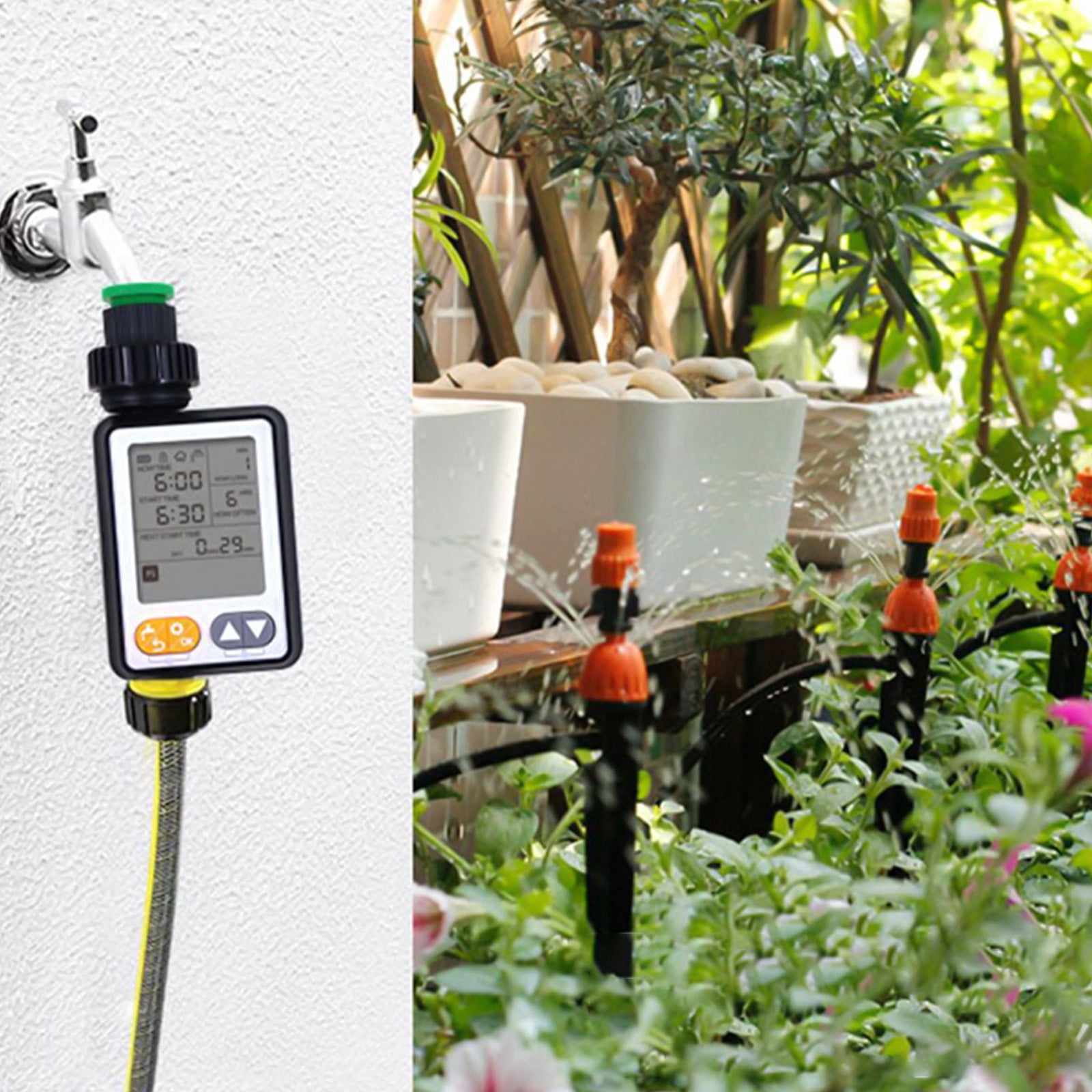 Digital Water Timer, Outdoor Irrigation Controller, 7-Day Programmable ...