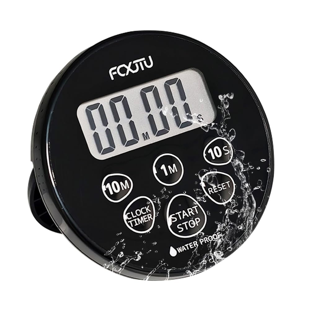 Digital Waterproof Shower Clock Timer, Bathroom Shower Countdown Timer, Kitchen Cooking Timer ...